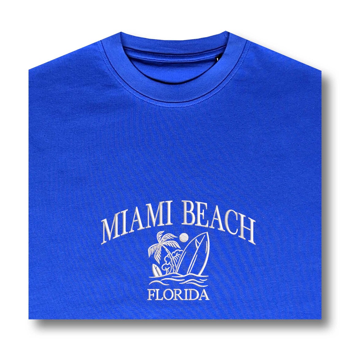 Miami Beach Florida Embroidery Design, Surfing Logo Machine Embroidery ...