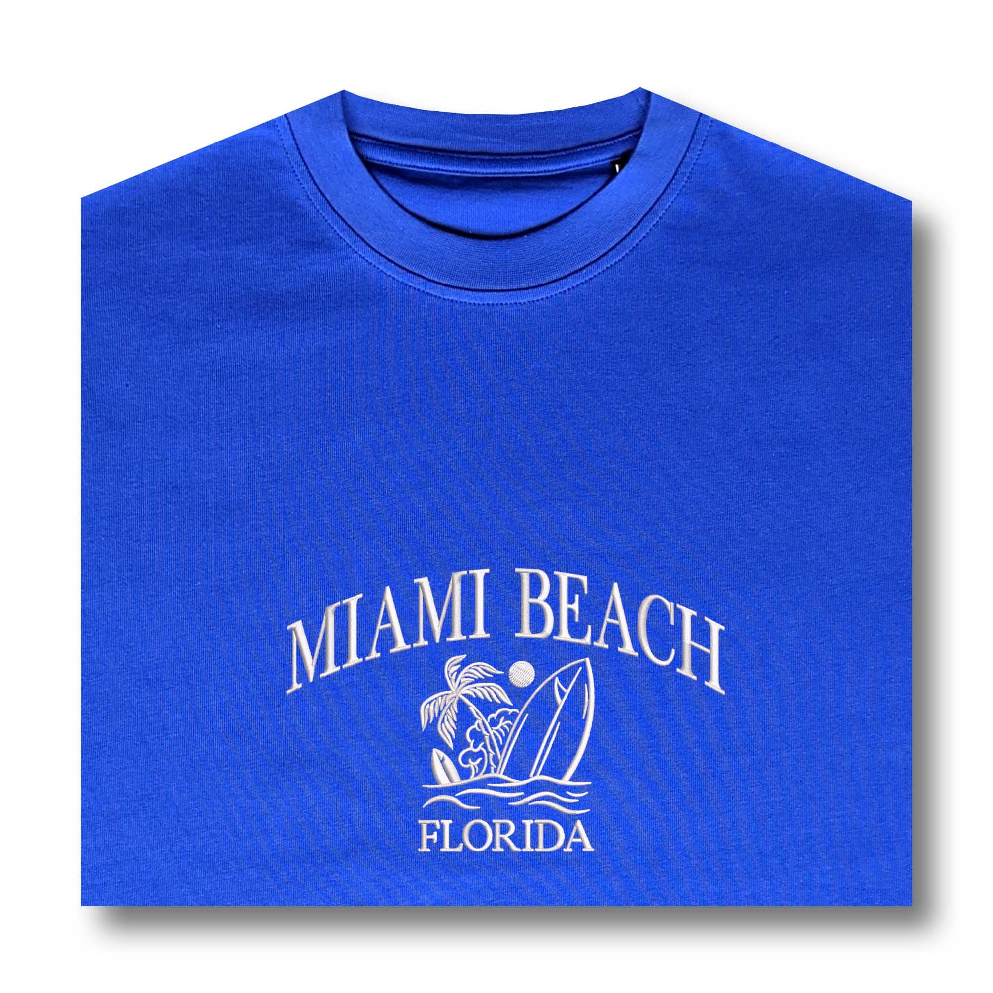 Miami Beach Florida Embroidery Design, Surfing Logo Machine Embroidery ...