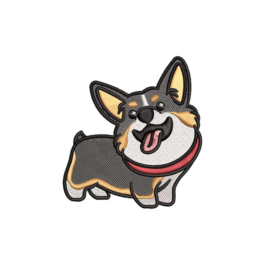 Mini Corgi Embroidery Design, Dog Machine Embroidery Designs, Dog ...