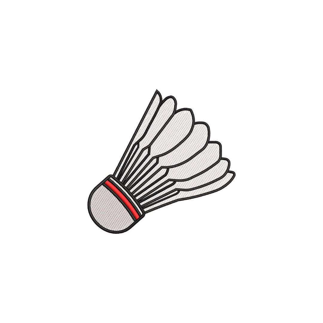 Badminton Embroidery Design, Sport Embroidery Design, Mini Shuttlecock ...