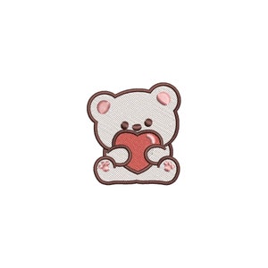 Cute Dear Machine Embroidery Design With a Heart - Etsy