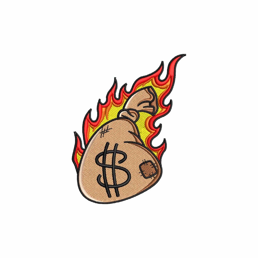 Burning Money Embroidery Design, Machine Embroidery Designs, Embroidery ...