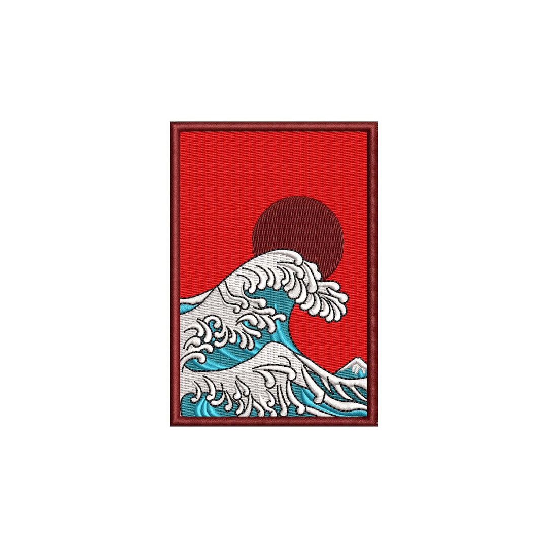 The Great Wave off Kanagawa Machine Embroidery Designs, Japanese Art ...
