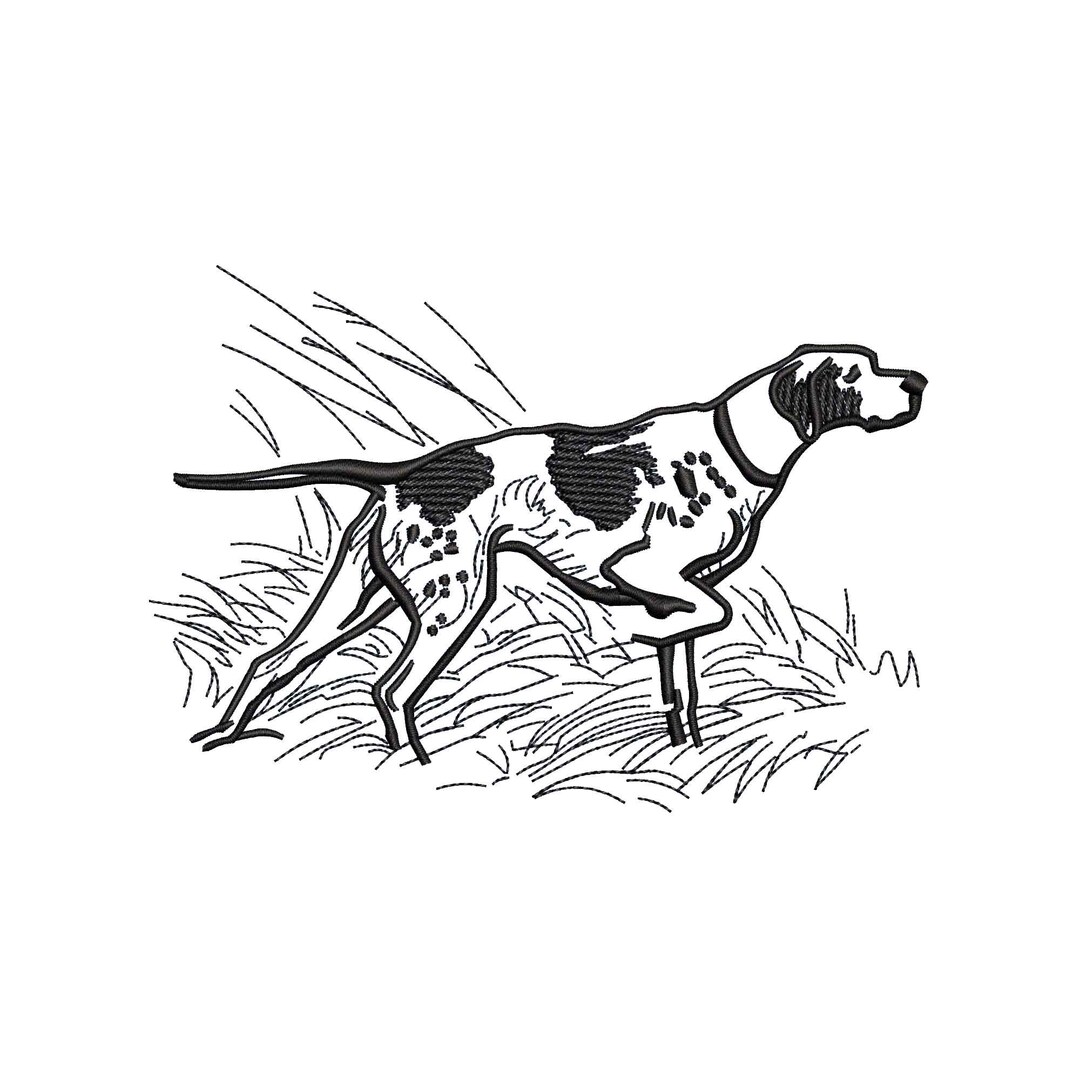 Vintage German Shorthaired Pointer Embroidery Design, Dog Machine ...