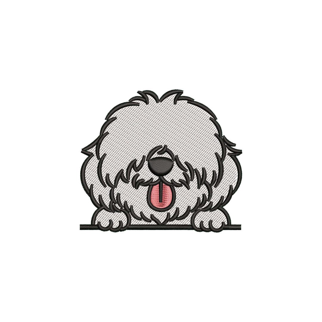 Mini Bobtail Dog Embroidery Design, Old English Sheepdog Embroidery ...