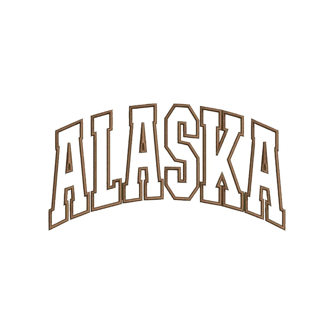 Alaska Machine Embroidery Designs, Varsity, Alaska State, Embroidery ...