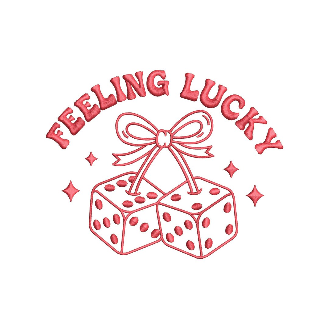 Dice With Bow Embroidery Design, St Patricks Day Machine Embroidery ...