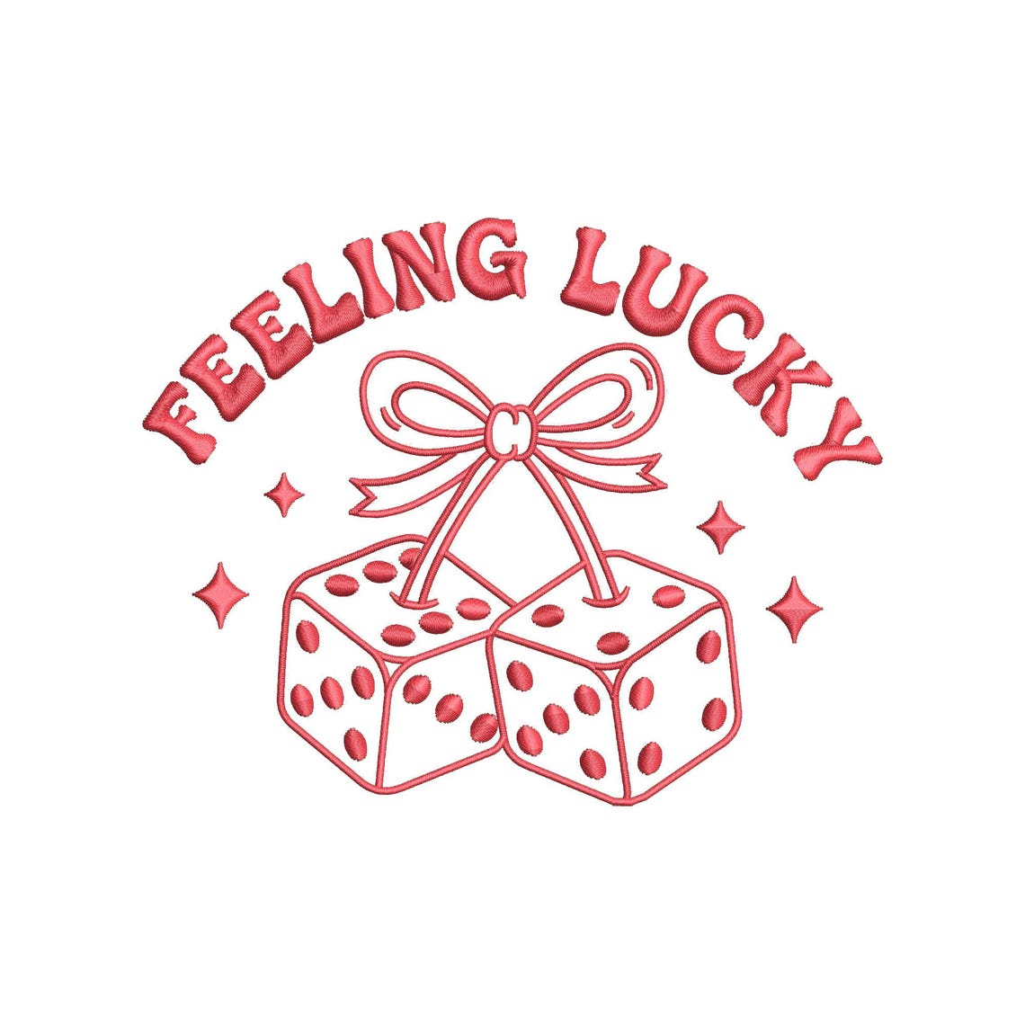 Dice With Bow Embroidery Design, St Patricks Day Machine Embroidery ...