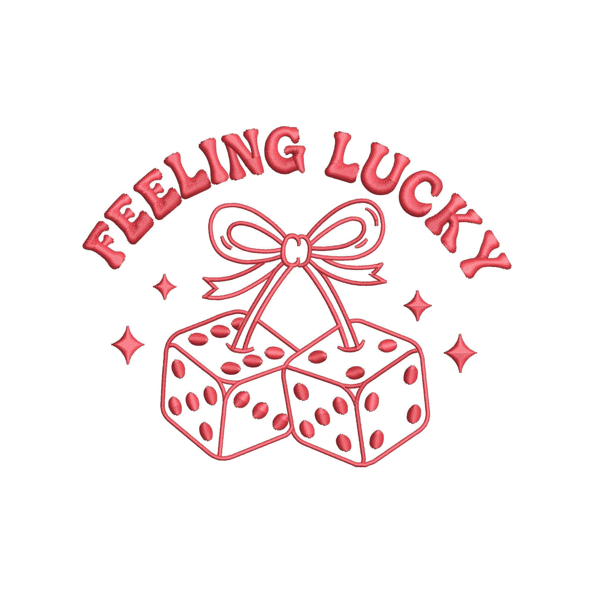 Dice With Bow Embroidery Design, St Patricks Day Machine Embroidery ...