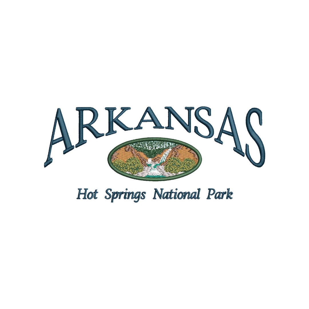 Arkansas Embroidery Design, Hot Springs National Park Embroidery Files ...