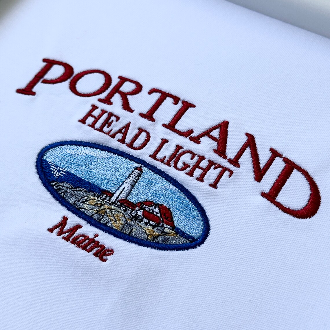 Portland Head Light Embroidery Design, Lighthouse Embroidery Pattern ...