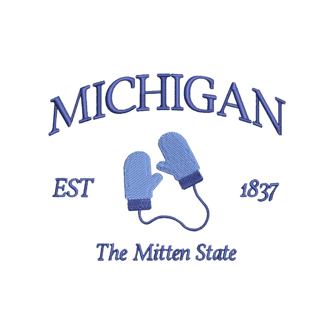 Michigan Machine Embroidery Designs, Mitten State, Embroidery Files ...