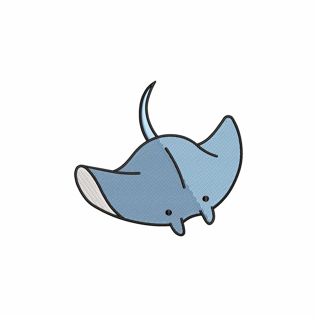 Mini Manta Ray Embroidery Design: Stingray Fish Pattern (digital File ...