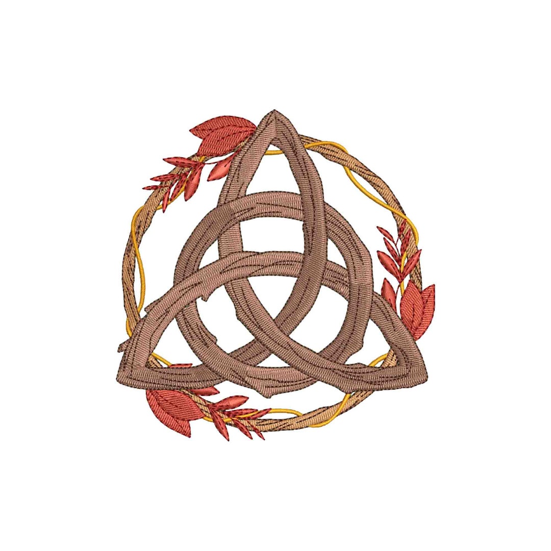Celtic Triquetra Embroidery Designs, Witch Magic Trendy Embroidery ...