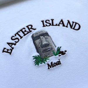 Easter Island Machine Embroidery Designs, Rapa Nui National Park, Chile ...