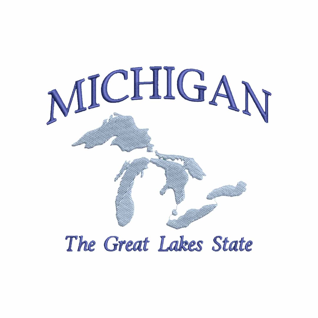 Michigan Machine Embroidery Designs, Great Lakes State, USA, America ...