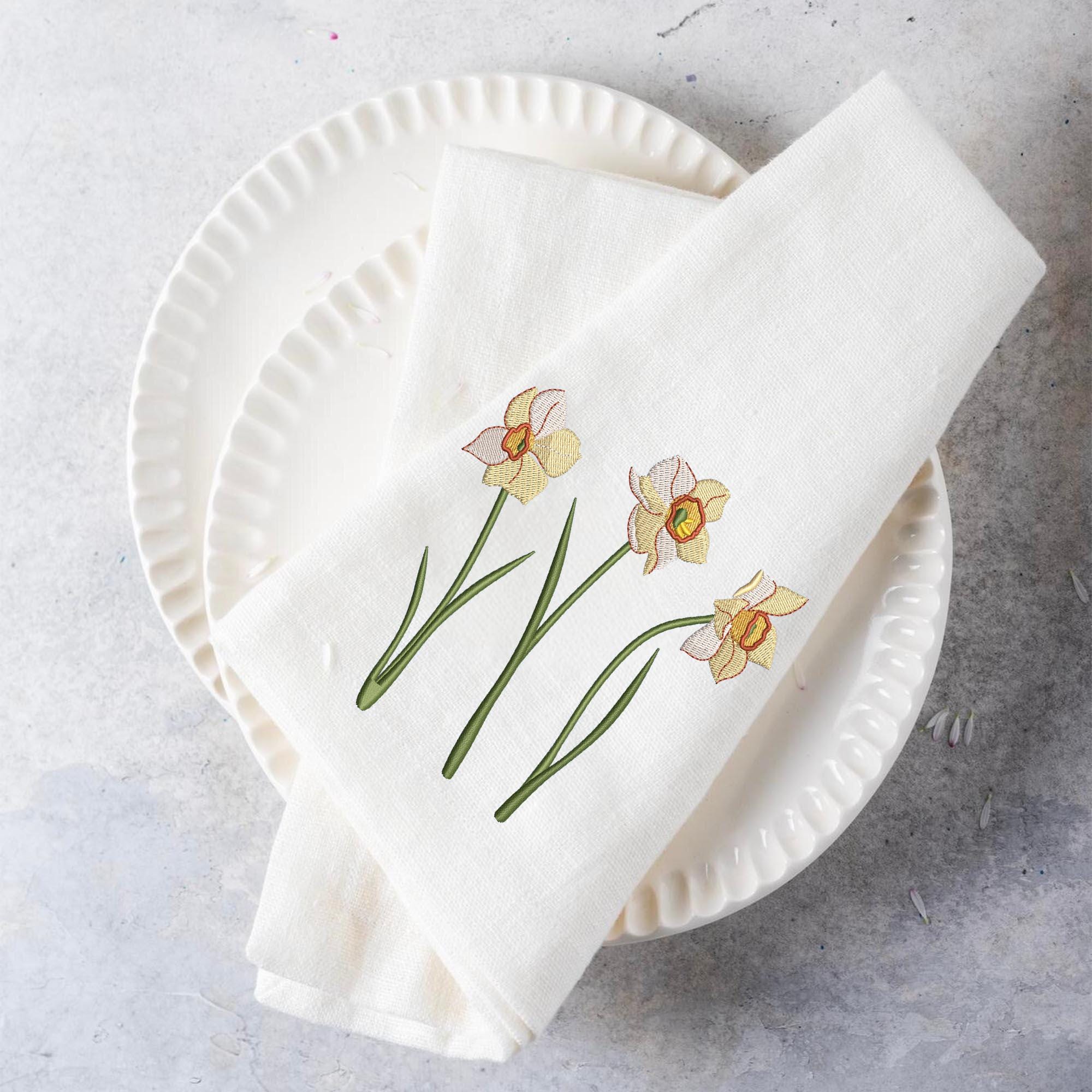 Daffodils Bouquet Embroidery Design: Floral Narcissus (digital File) - Etsy