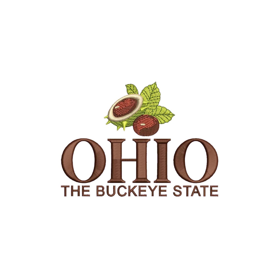 Ohio Embroidery Design the Buckeye State - Etsy