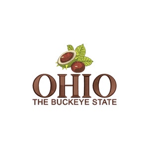 Ohio Machine Embroidery Designs, Buckeye State , USA, America ...