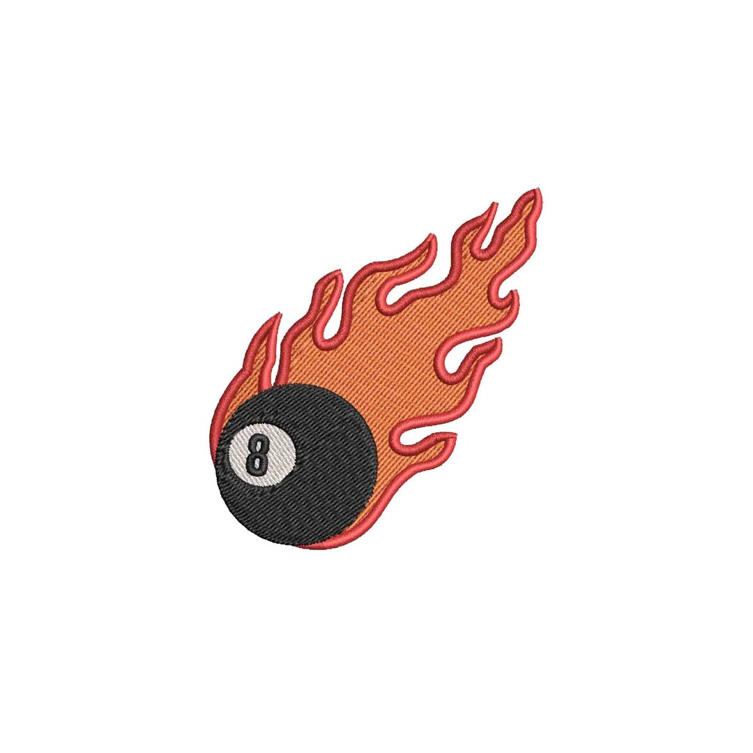 Black Billiard Ball Embroidery Design, Ball 8 Machine Embroidery ...