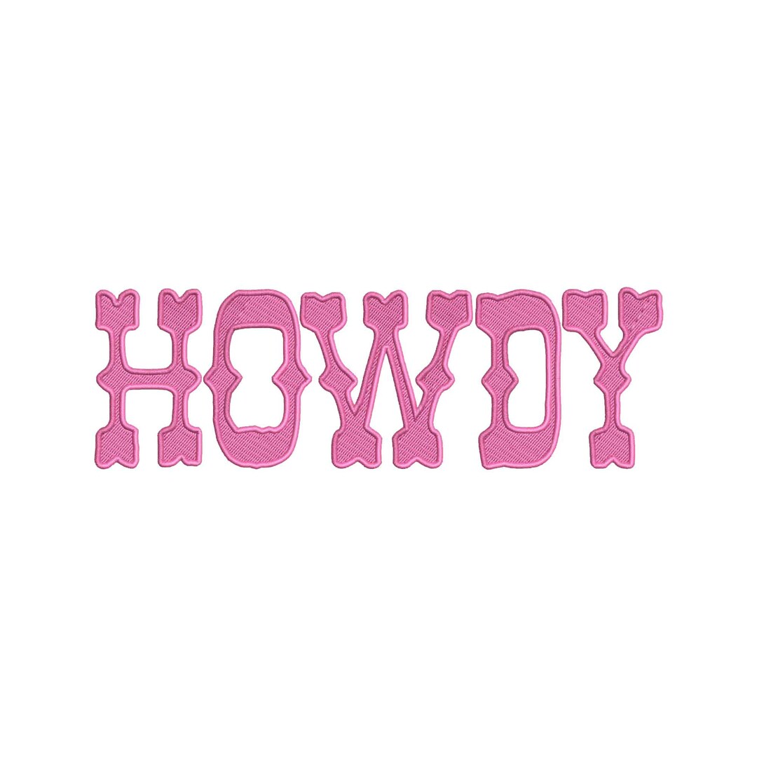 Howdy Embroidery Design: Western Cowboy Font (digital Download) - Etsy