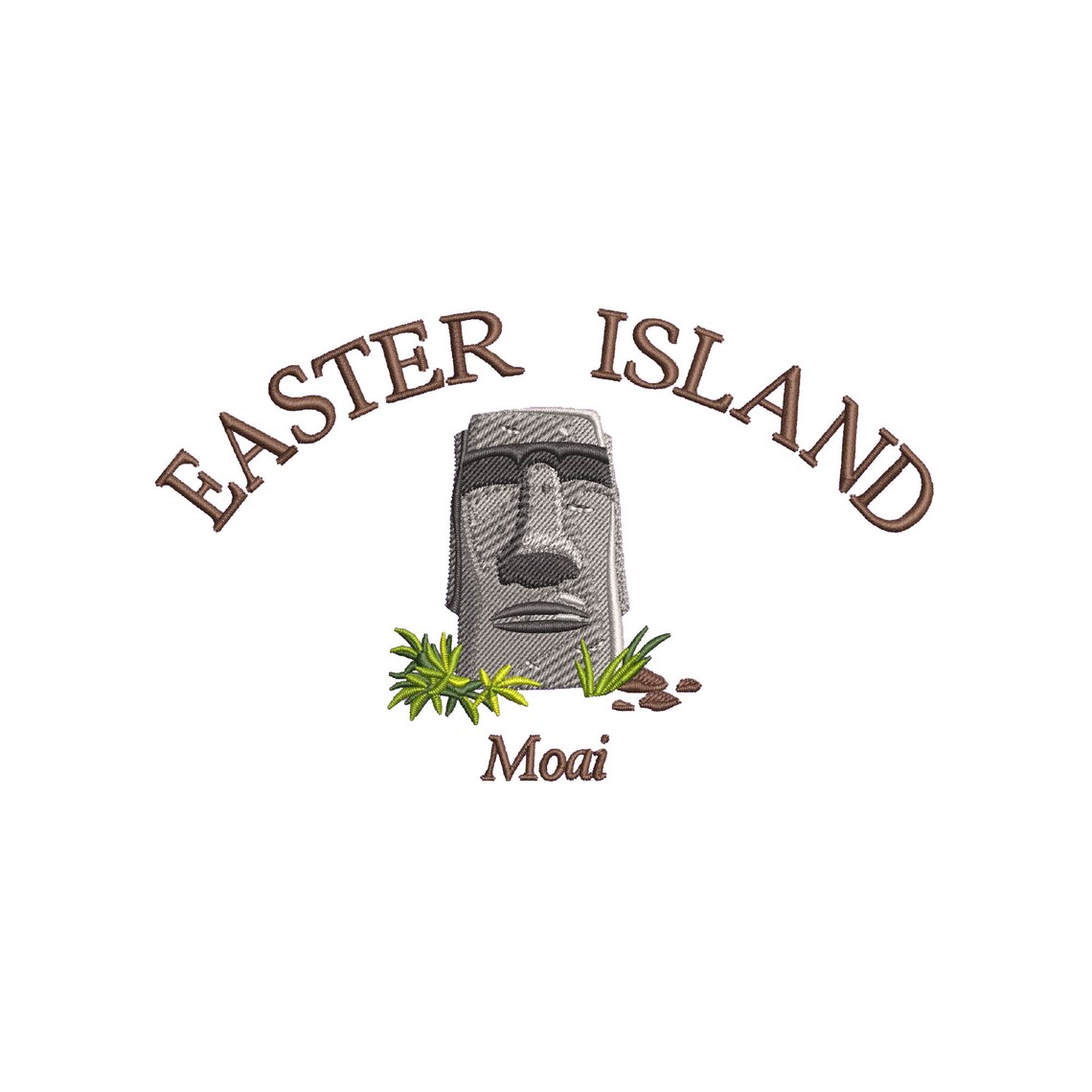 Easter Island Rapa Nui Chile Moai Machine Embroidery Design - Etsy