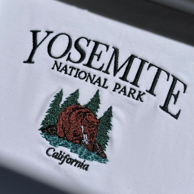 Yosemite National Park Embroidery Design: California Bear (digital ...