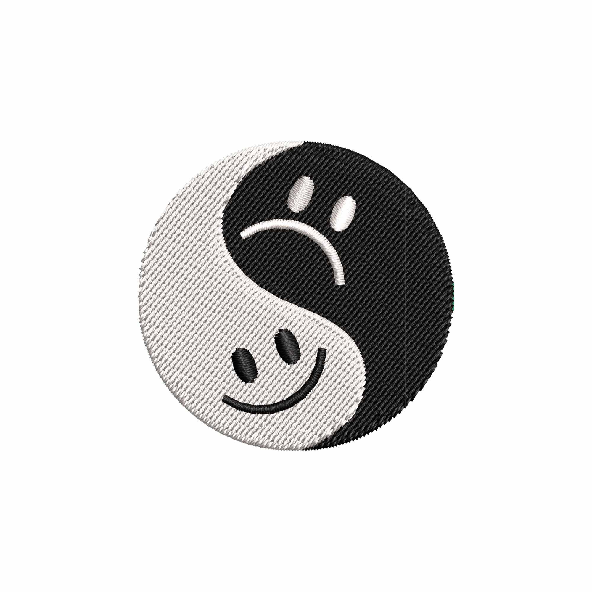 Yin Yang Smiley Face Machine Embroidery Designs (digital Download) - Etsy