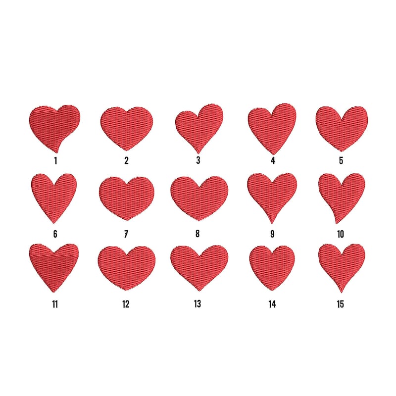 Heart Embroidery Designs - Etsy