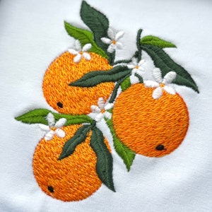 Orange Blossom Embroidery Design: Fruit Machine Embroidery (digital ...