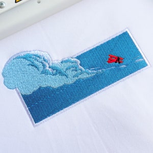 Airplane in the Sky Machine Embroidery Design - Etsy
