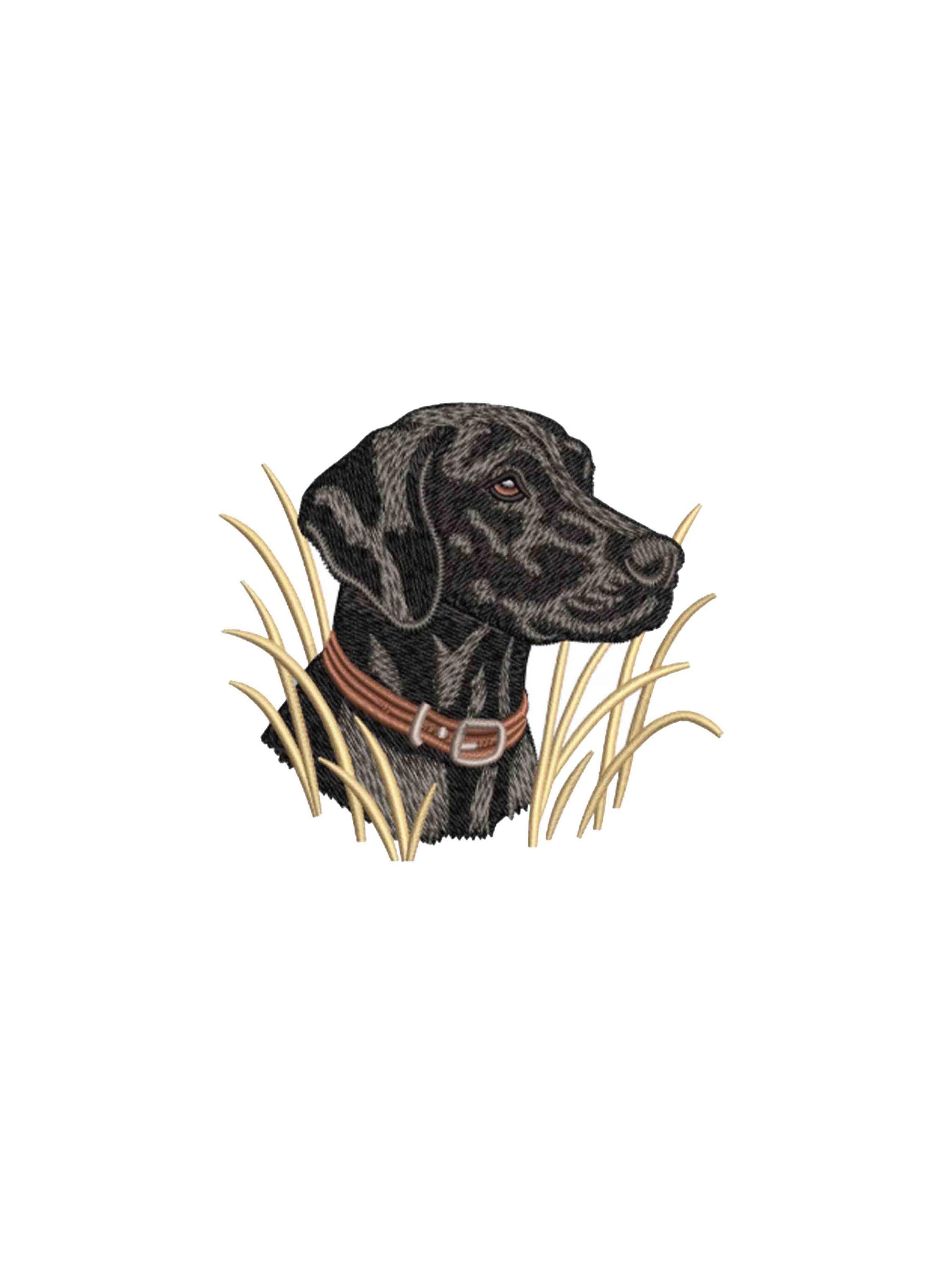 Hunting Dog Embroidery Design, Realistic Machine Embroidery File, Black ...