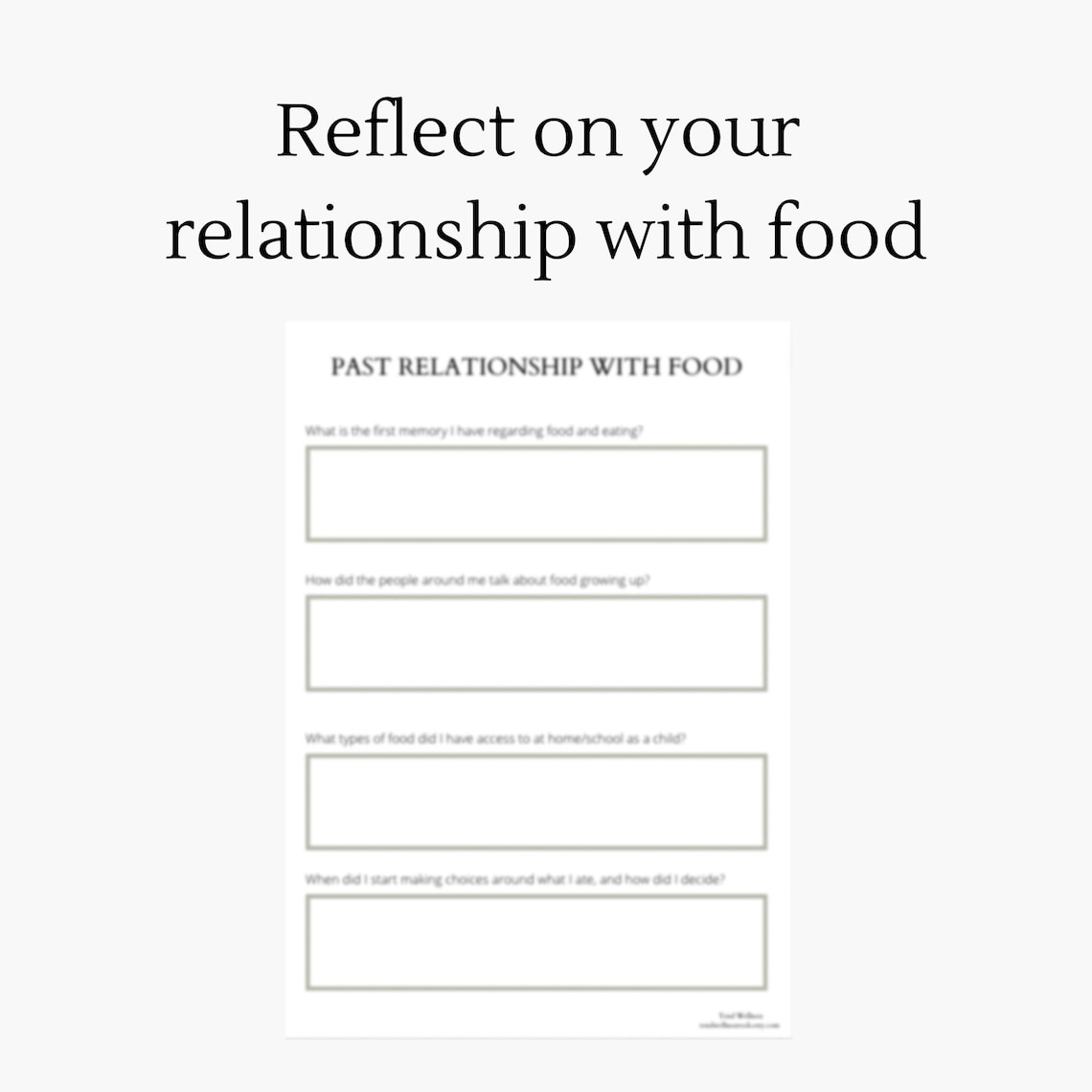 Printable Food Freedom Workbook, Food Diary, Mental Health Journal ...