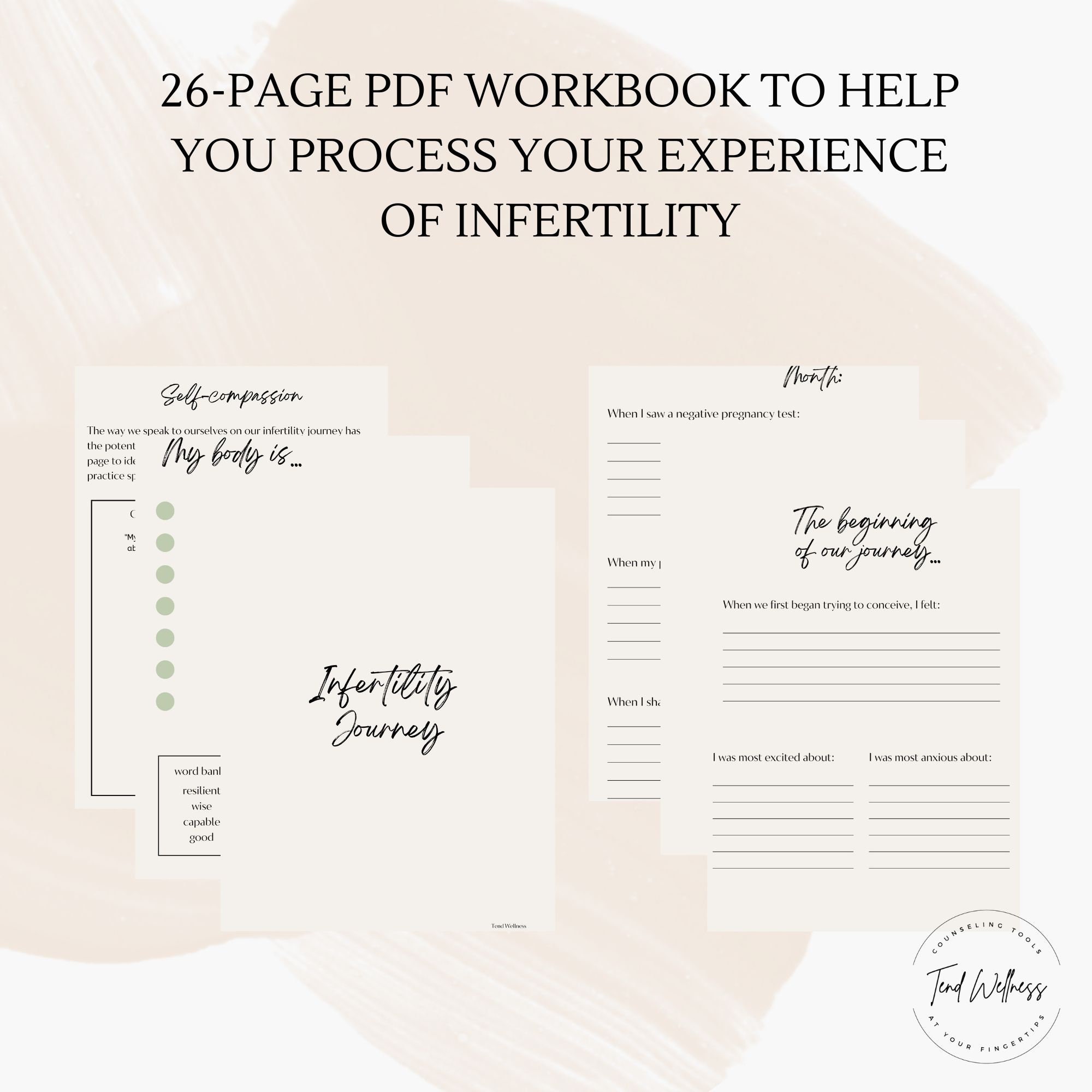 Printable Infertility Workbook, Infertility Journal, Infertility ...