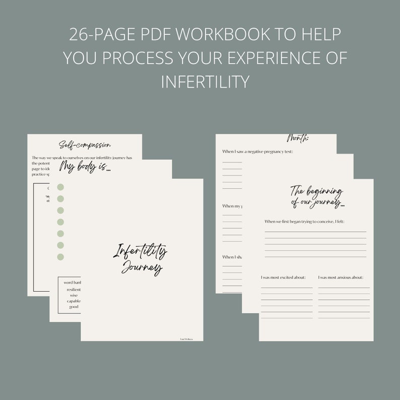 Printable Infertility Workbook Infertility Journal - Etsy