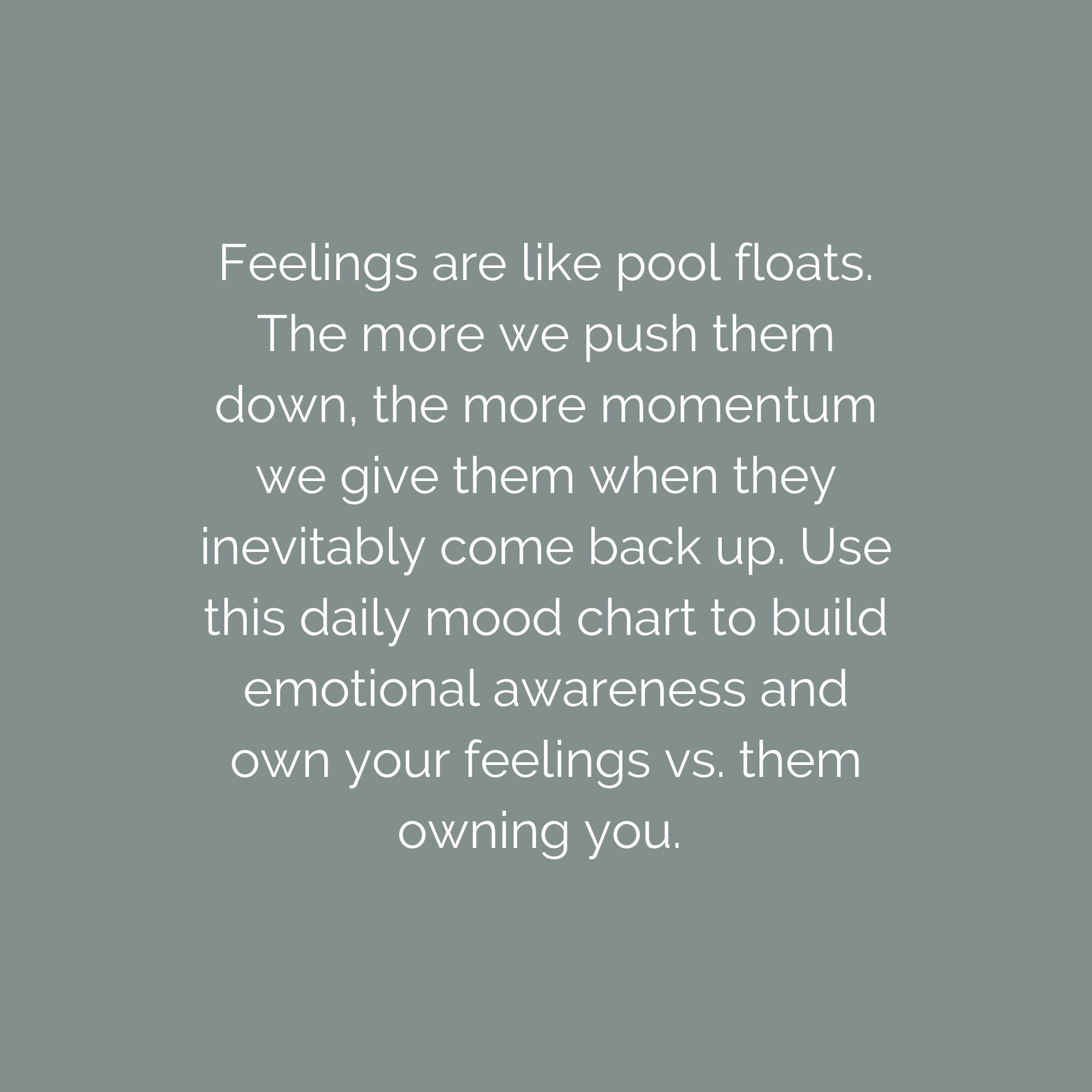 Daily Feelings Chart, Mood Tracker, Counseling Tool, Digital Download ...