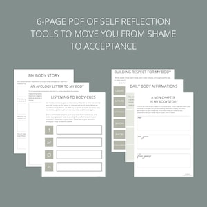 Printable Body Image Workbook Body Image Therapy Worksheet - Etsy