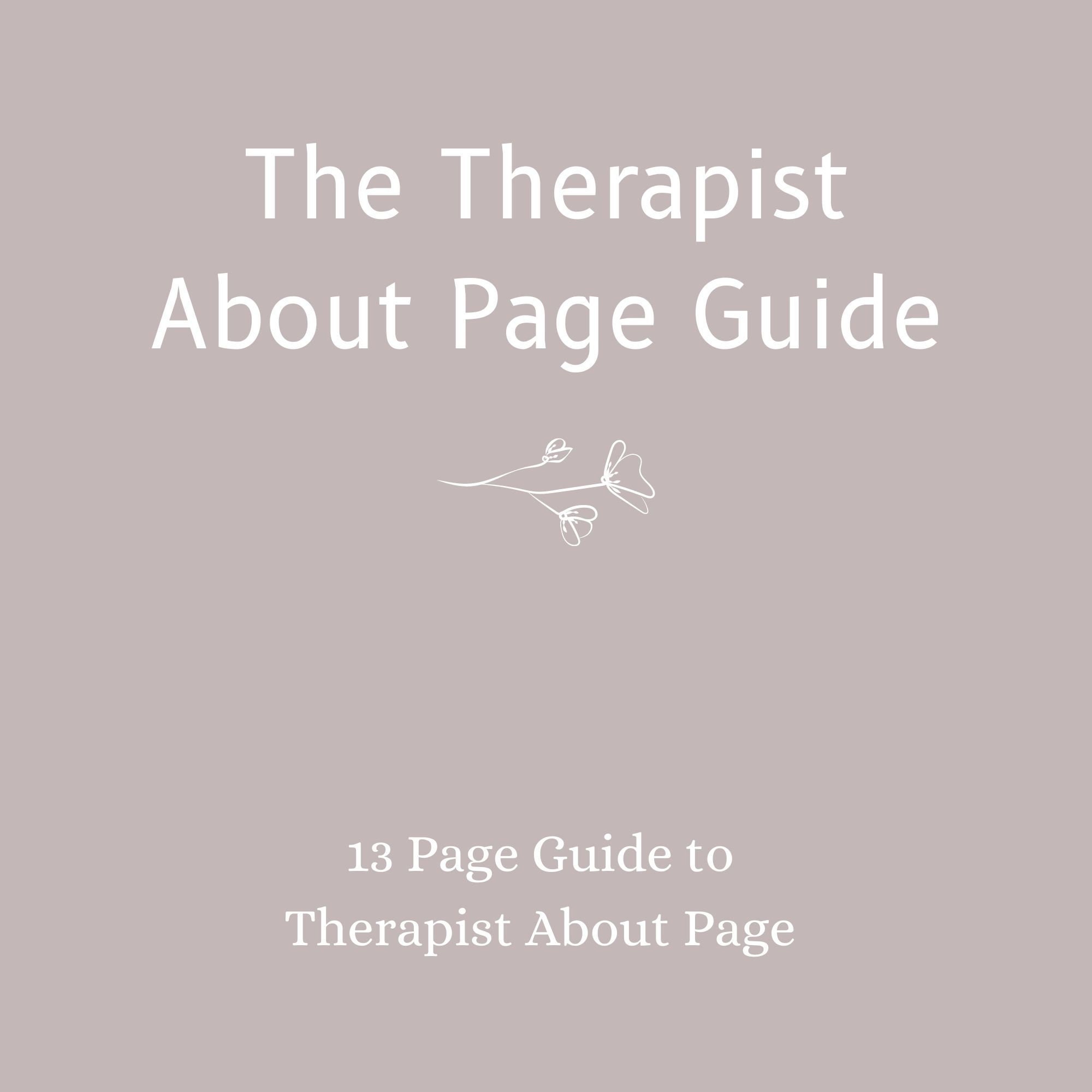 Therapist About Page Guide, Mental Health Therapist Branding, Therapist ...