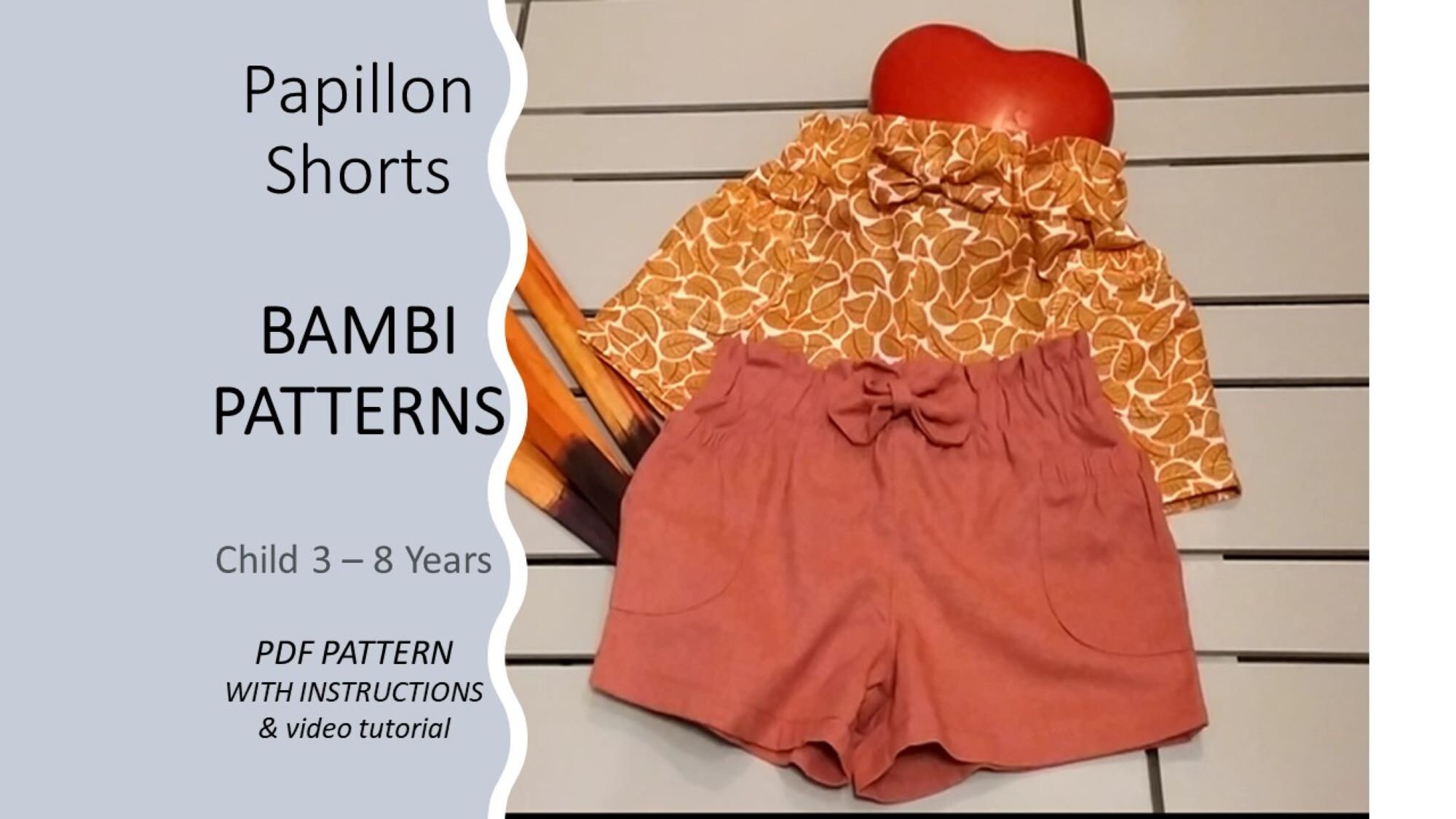 Girl Shorts Pattern With Patch Pockets PDF Sewing Pattern A4 Instant ...