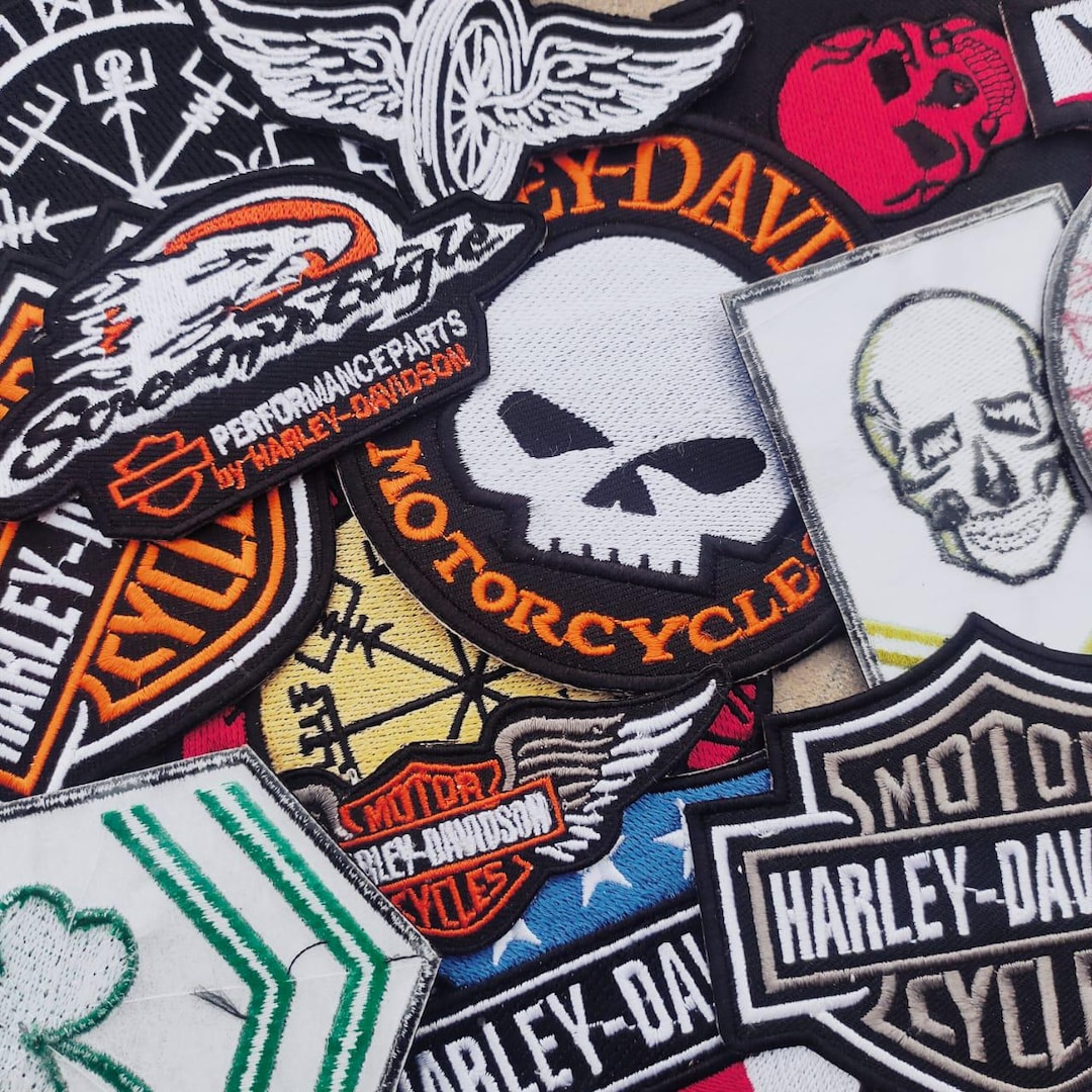 Biker Iron-on Patches Wholesale Lot 20 Pcs | Motorcycle Vest Patches ...