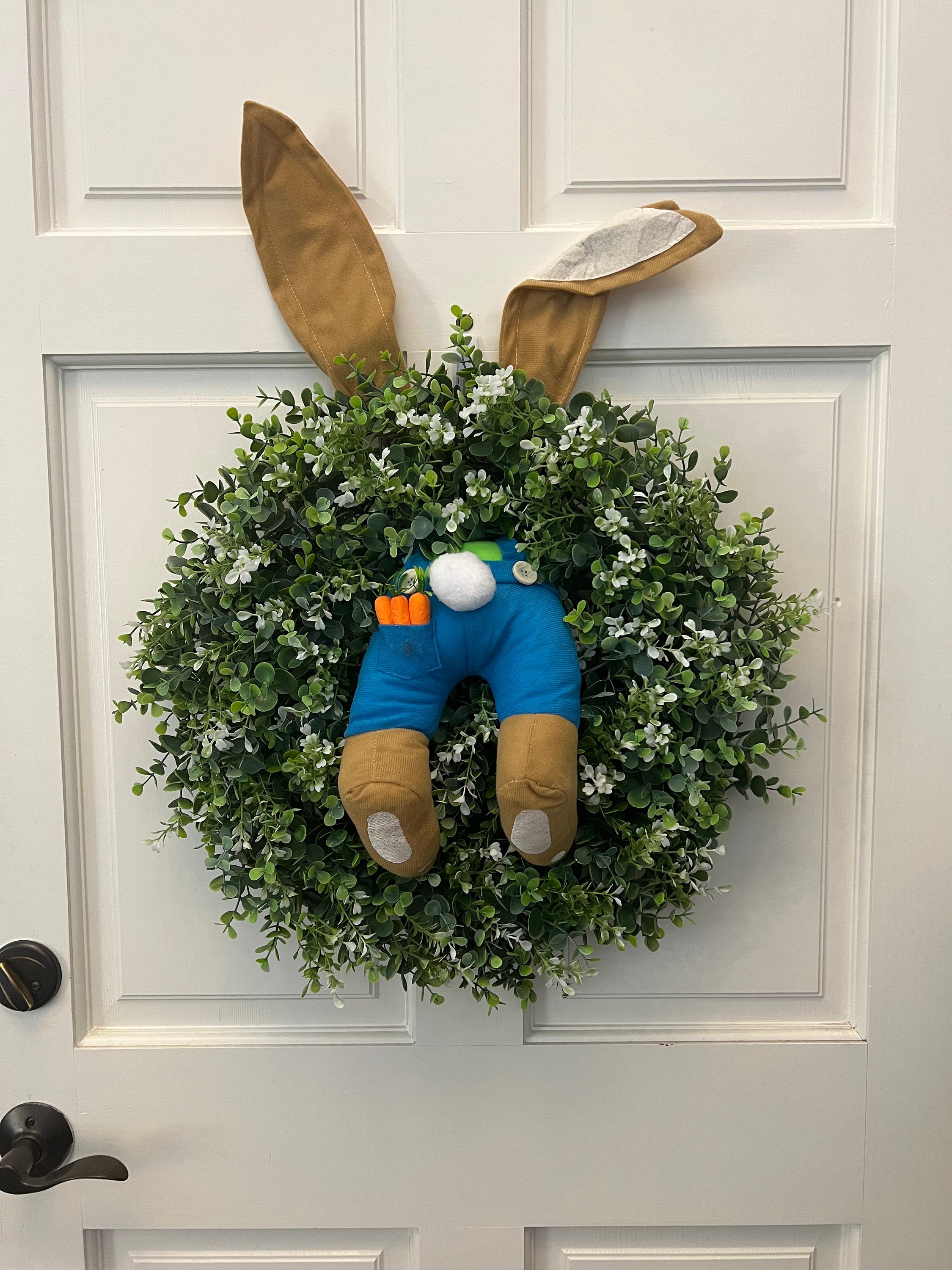 Peter Rabbit in the Hedge Wreath | Boy Bunny Butt | Easter Bunny Tail ...