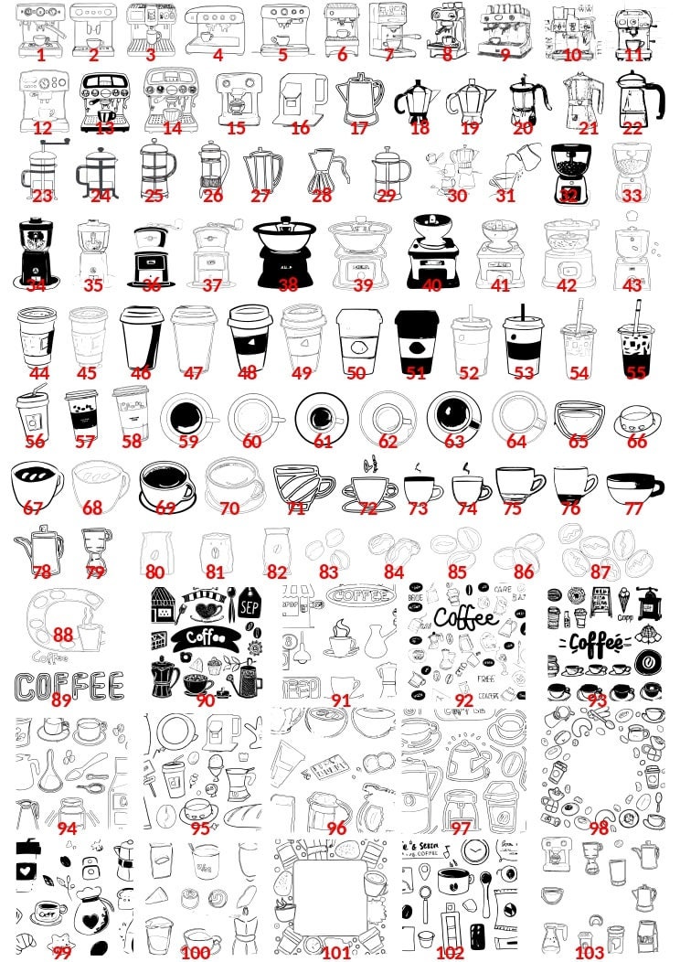 Coffee Shop SVG/PNG/JPG Bundle - Etsy