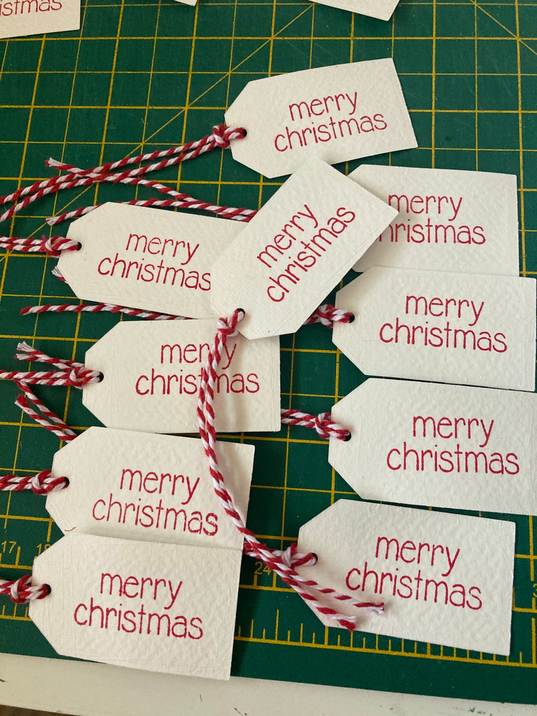 Mini Gift Tag Labels Die Cut From Watercolour Paper. Stamped - Etsy UK