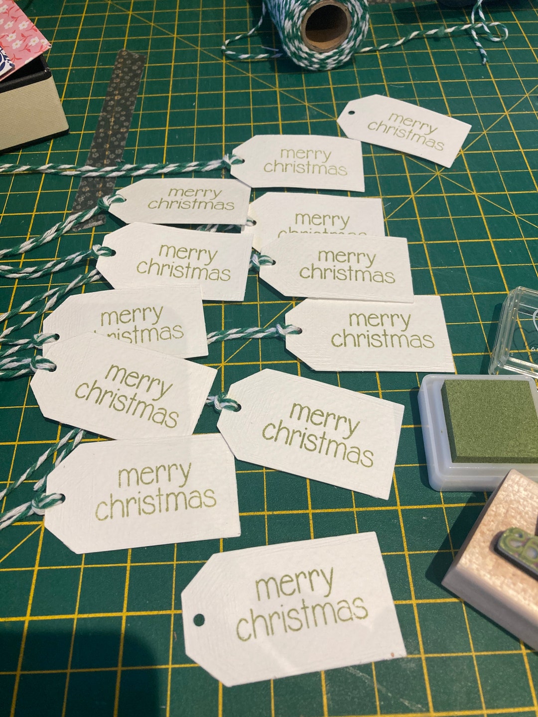 Mini Gift Tag Labels Die Cut From Watercolour Paper. Stamped - Etsy