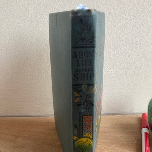 Antique Old Book Upcycled Into a Notebook. Plain Sketchbook Paper. Sea ...