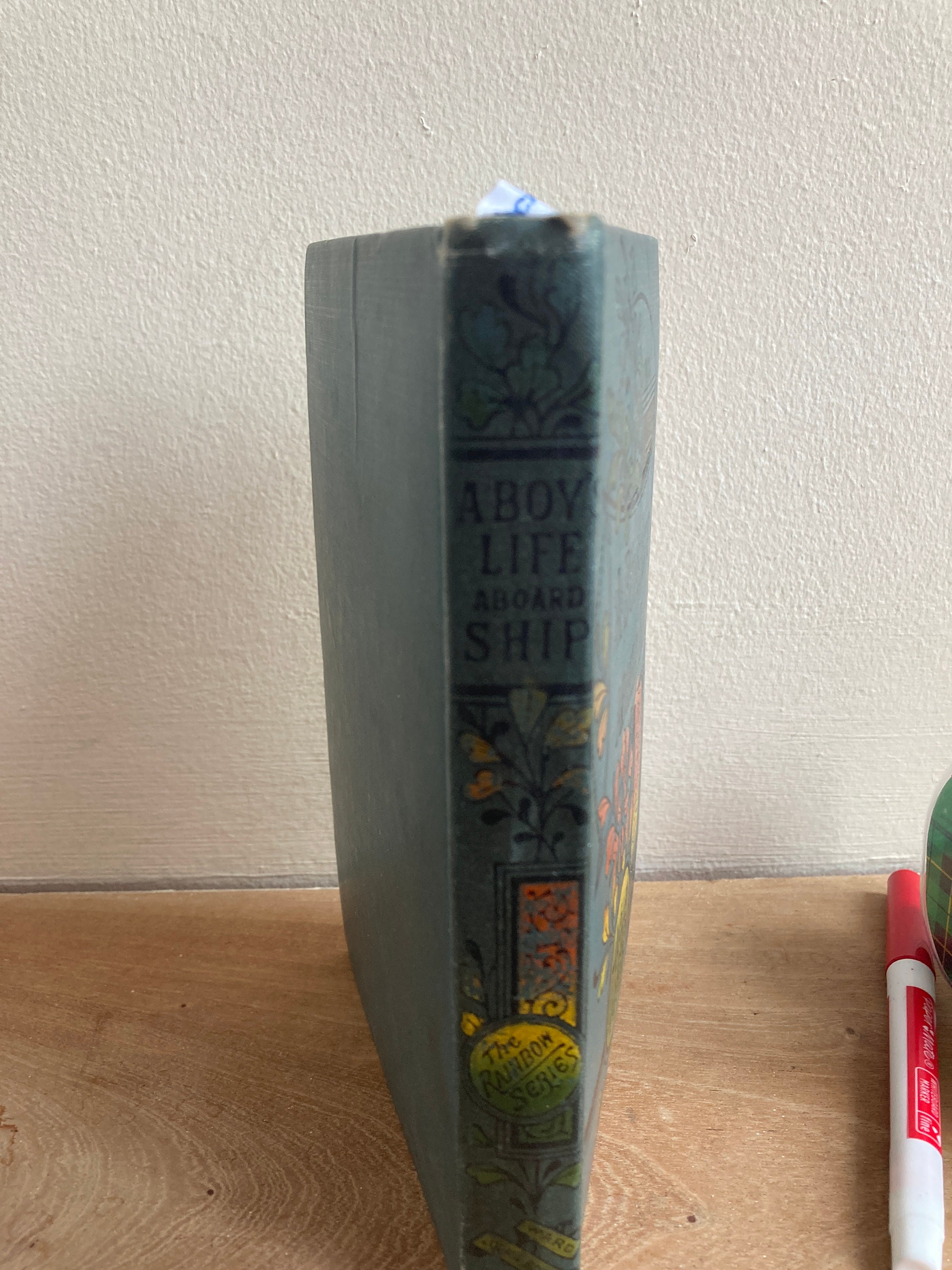 Antique Old Book Upcycled Into a Notebook. Plain Sketchbook Paper. Sea ...