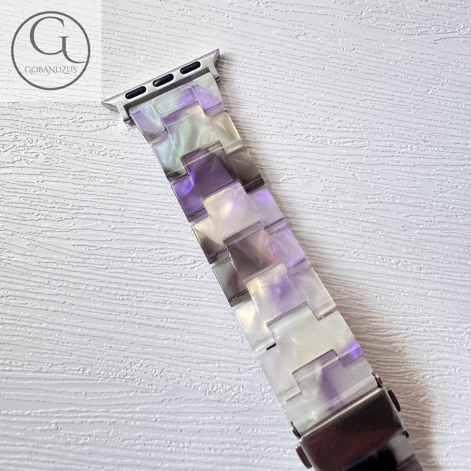 Lavender Frost Apple Watch Resin Bracelet Strap Pastel Color 38 40 41 ...