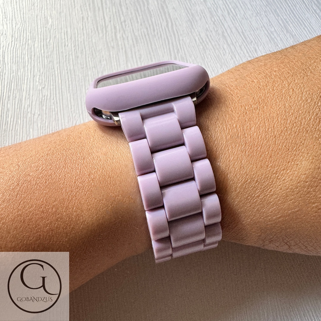 Purple Color Apple Watch Band Resin Bracelet Strap Pink White 40 41 42 ...