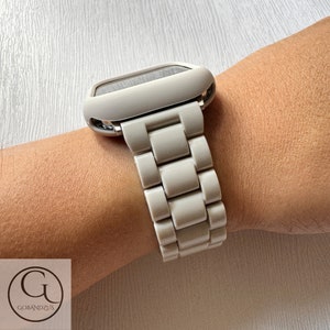 Starlight Color Apple Watch Band Resin Bracelet Strap Pink White 40 41 ...