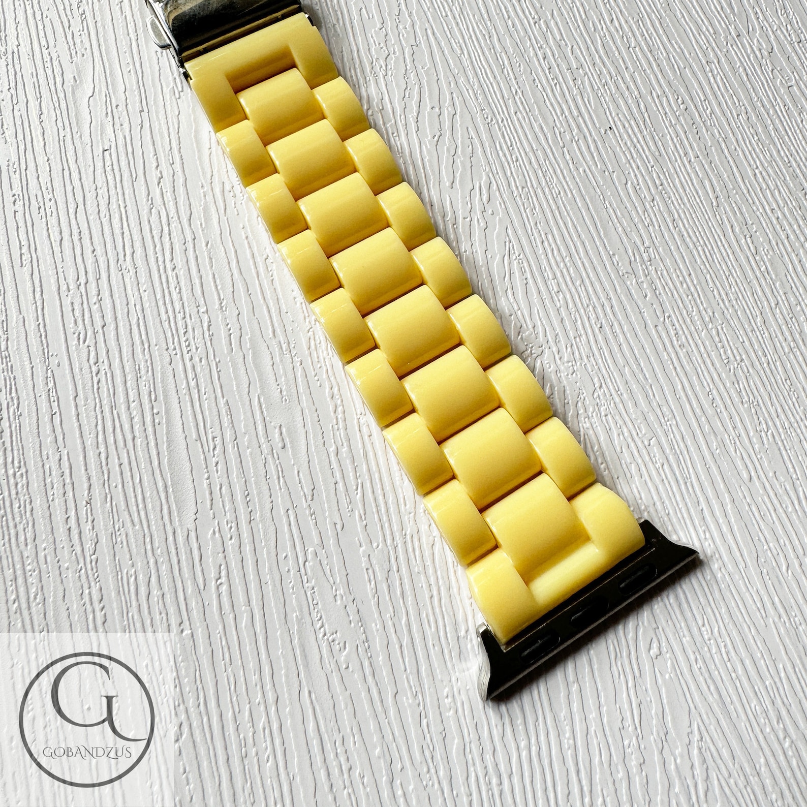 Yellow Color Apple Watch Band Resin Bracelet Strap Pink White 40 41 42 ...